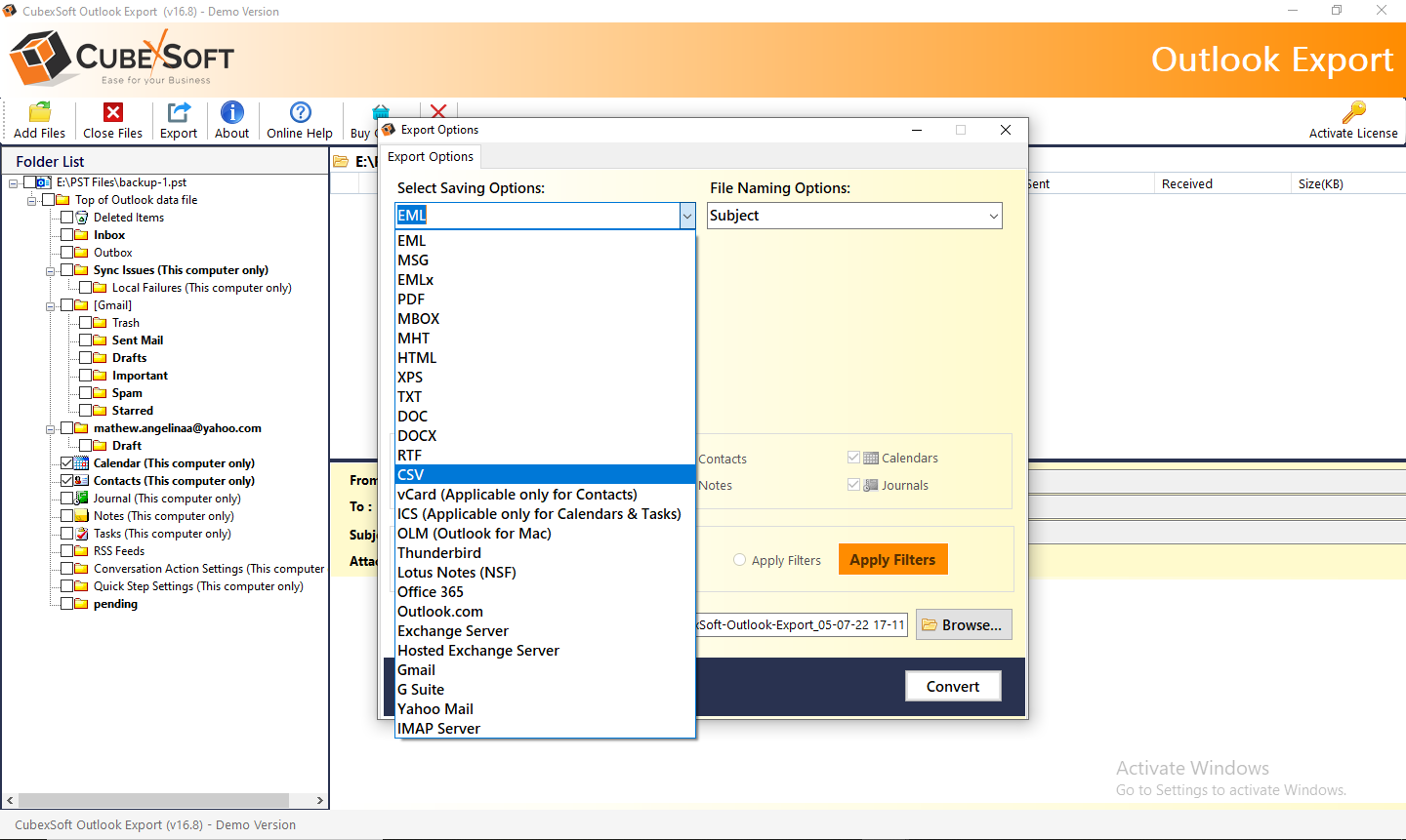 Export Outlook Contacts To CSV File Without Outlook